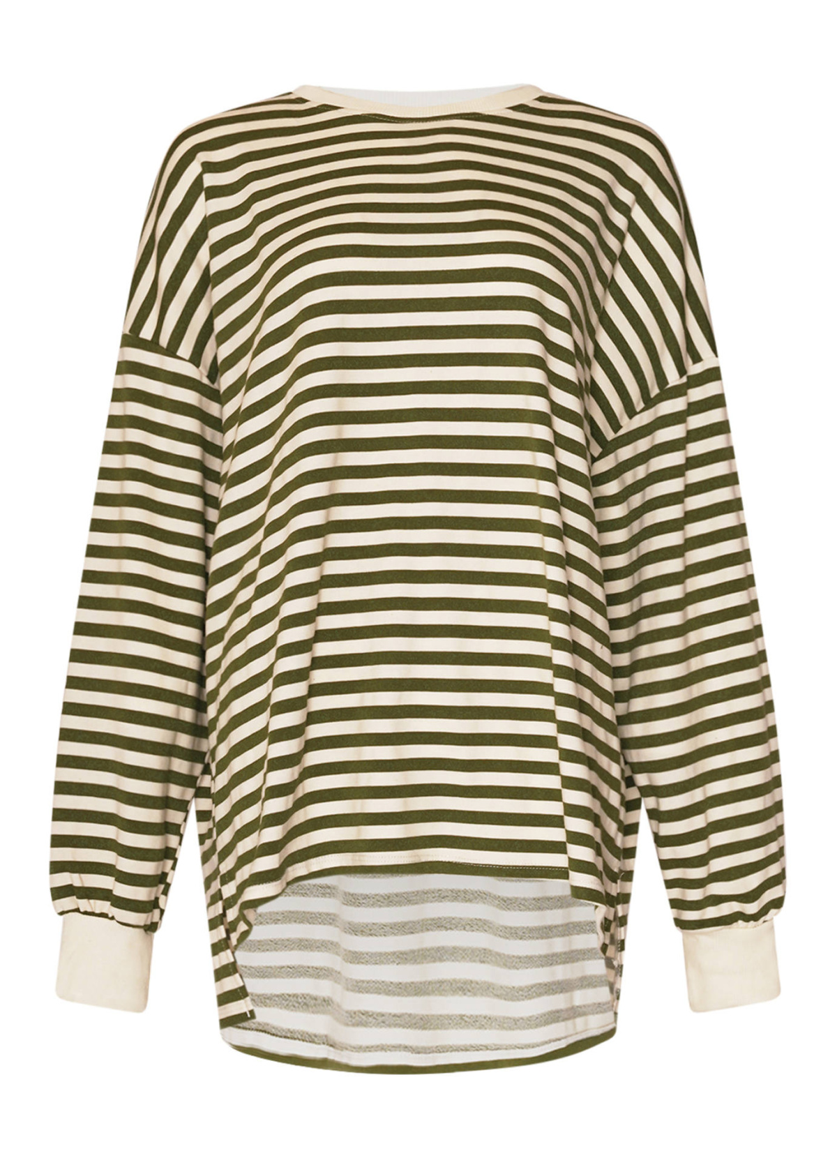 INGA grøn stribet bluse, Tiffany - Underdele - HOS NØRGAARD